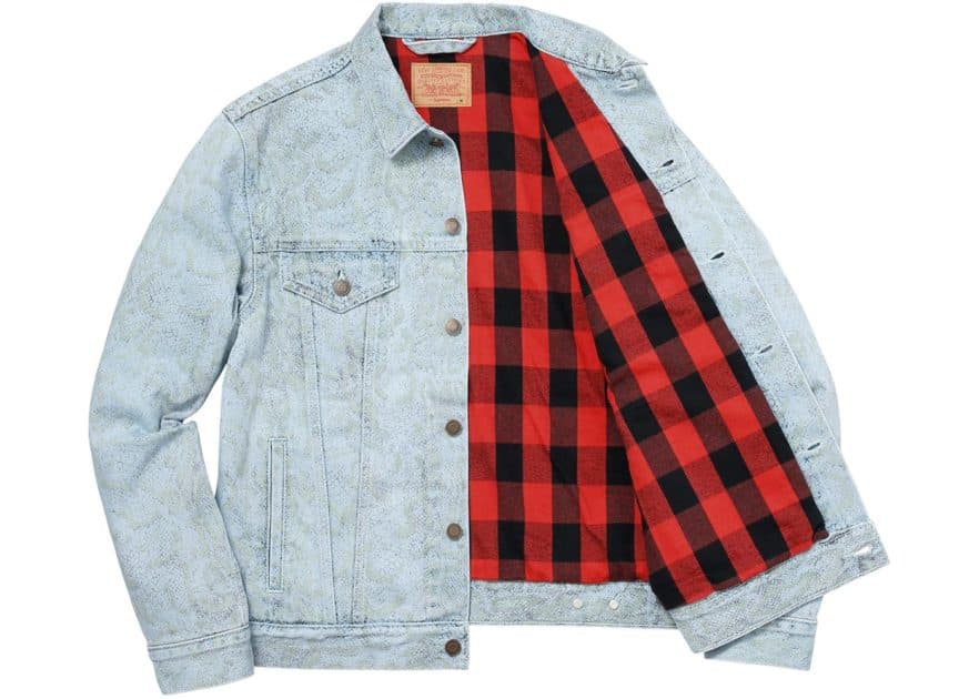 Supreme Levi's Snakeskin Jacket Light Blue - StockX News