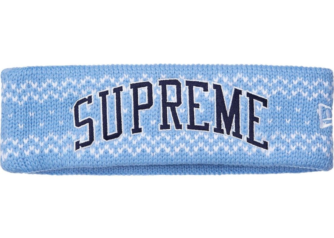Supreme New Era Arc Logo Headband (FW17) Light Blue